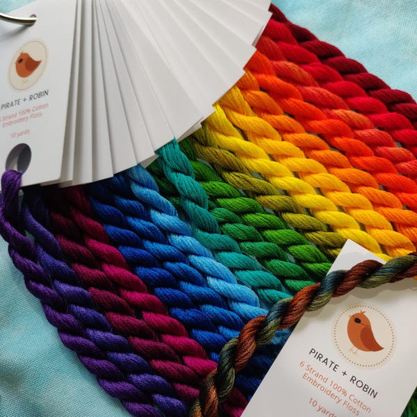 The Ultimate Rainbow Floss Pack | Hand Dyed, 6 Strand Embroidery Floss ...
