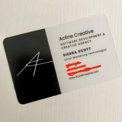 Personalized Business Card, Transparent Business Card, PVC Business ...