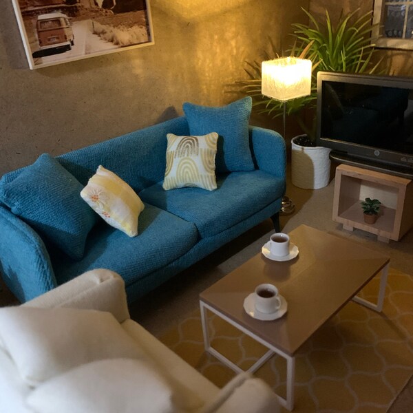 Dollhouse Miniature TV Flat Screen Plasma Widescreen Television With ...