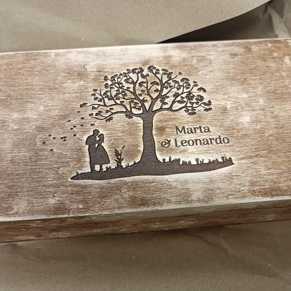 Wedding Gift Box, 6x9 Photo Storage, Wooden Packaging, Memory Keeper ...
