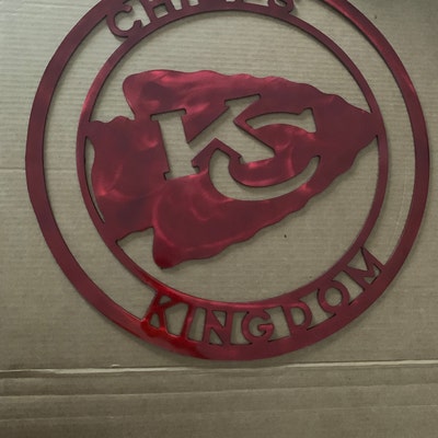 KC Chiefs Kingdom Metal Sign KC Chiefs - Etsy