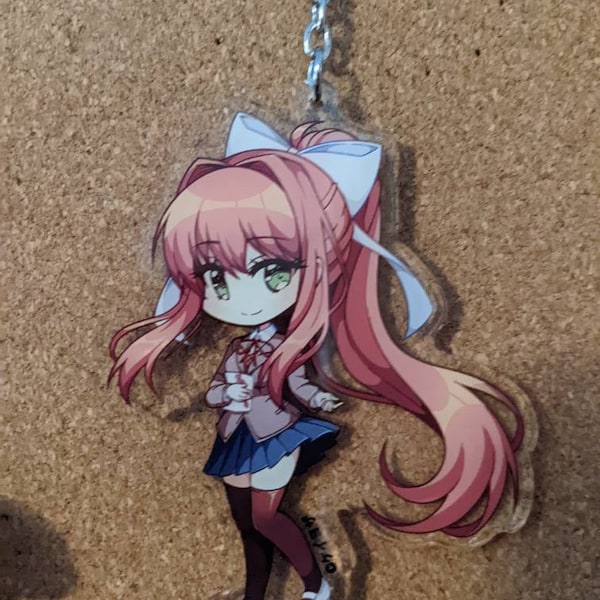 Doki Doki Literature Club+ - Monika Plus (double Sided) 3.5" Acrylic ...