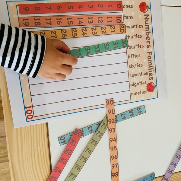 Counting Practice Number 1-100 Montessori Math Activity Preschool ...