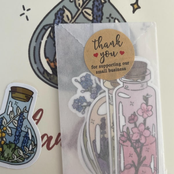 Flower Potion Sticker Pack: Cottagecore Planner Stickers - Etsy