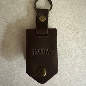 First Time Dad Gift, Leather Keychain Personalized With Photo and Name ...