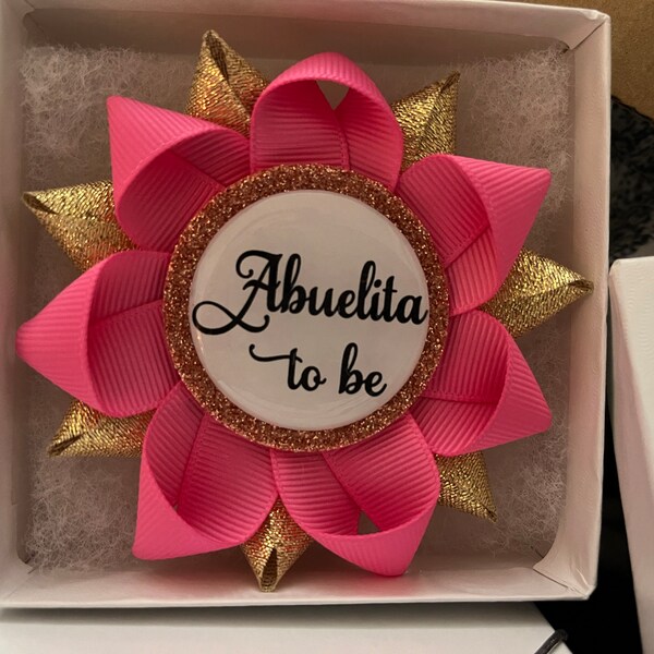 Auntie to Be Pin, Personalized Baby Shower Decorations, Dusty Rose and ...