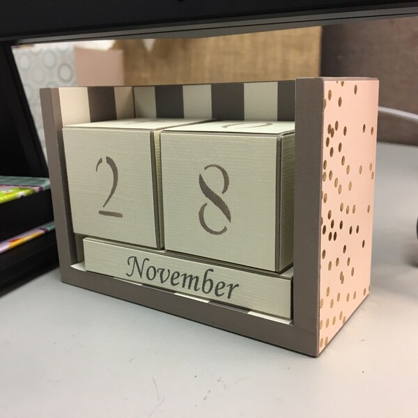 Cottagecore Calendar | Rustic Floral Wooden Desk Decor | Handmade Home ...