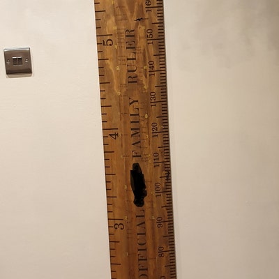 Wooden Height Chart Ruler Walnut Finish Personalised Free UK Delivery ...