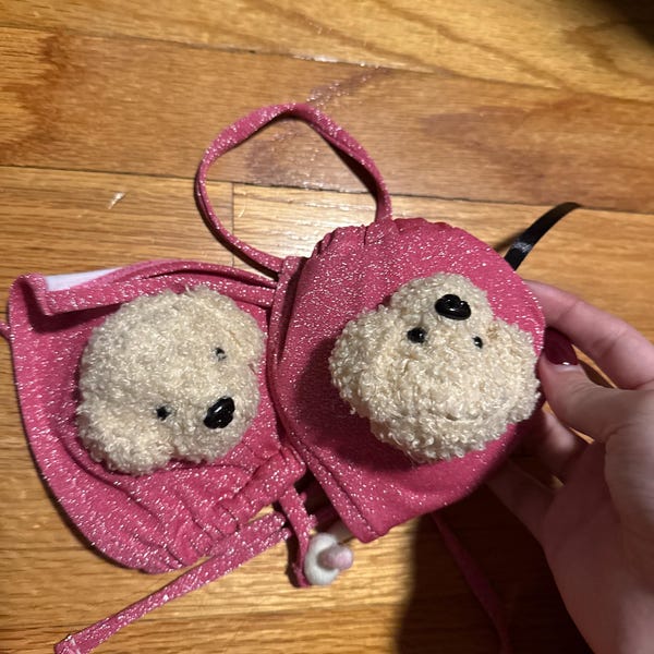 Rave Outfits Custom Bikini Bra With Handmade Teddy Dolls Festival ...