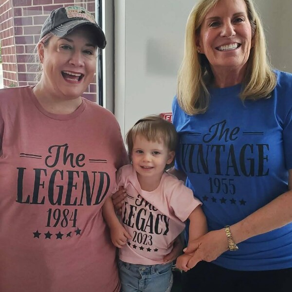 Three Generations Family T-shirt, Father and Son Matching Shirts,the ...