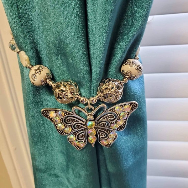 Shell Curtain Tiebacks, Pink Shell Tie Backs, Beach Home Decor ...