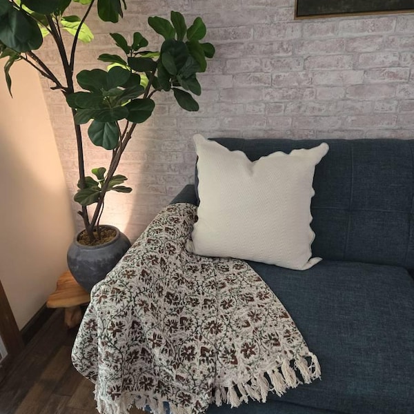 French Blue Pillow Cover Spring Floral Throw Pillow Custom Size Lumbar ...