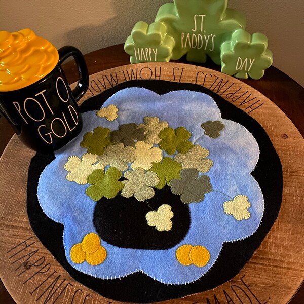 PDF Pattern: Bunny and Egg Penny Rug, Instant Download, Spring / Easter ...