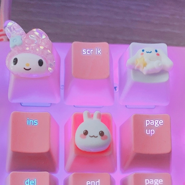 Cow and Bunny Keycap | Kawaii | Mechanical Keyboard - Etsy