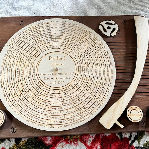 Solid Wood Custom Song Lyrics Vinyl Record Art Wall Hanging ...
