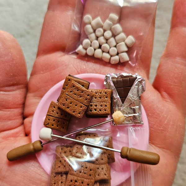 Handmade Miniature Doll House Marshmallow Roasting Sticks; 1:12 Scale ...