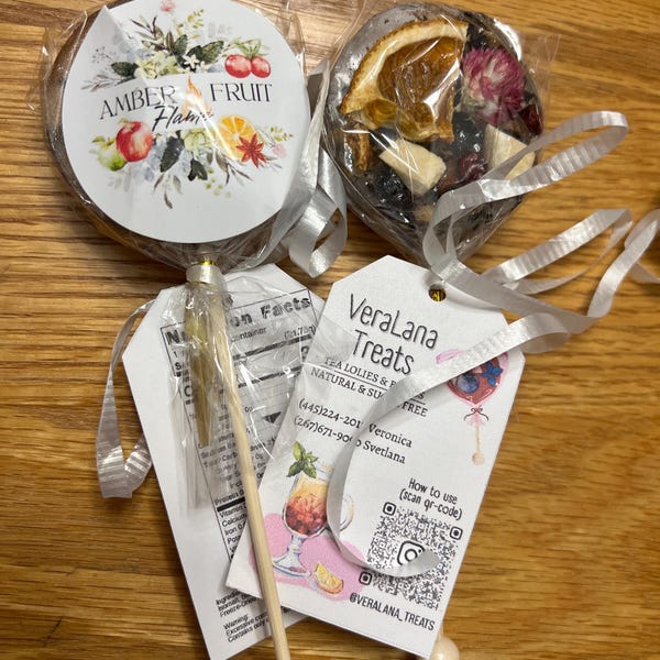 Handcrafted Herbal Tea Lollipops: Sugar-free Isomalt With Dried Fruit ...