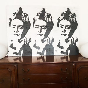 Frida Kahlo Stencil, Kahlo Portrait, Art and Craft, Home Decor, Paint ...