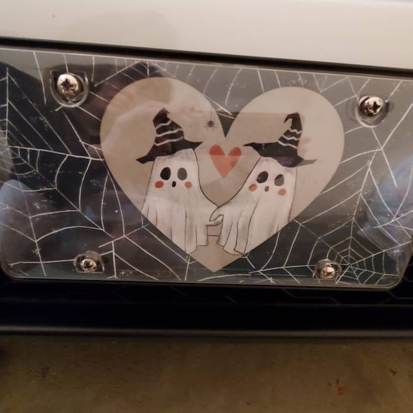 Ghost Couple Love License Plate | Unique Car Accessories for Her | Cute ...