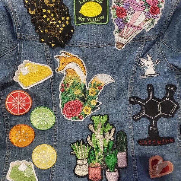 Pink Purple Floral Hot Air Balloon Iron on Embroidery Patch Mtcoffinz ...