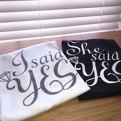 I Said Yes Svg Quote, He Asked She Said Yes Svg, Engagement Svg ...