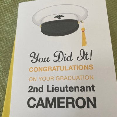 Military Graduation Card, Custom Card, for the Graduate, Army, Navy ...