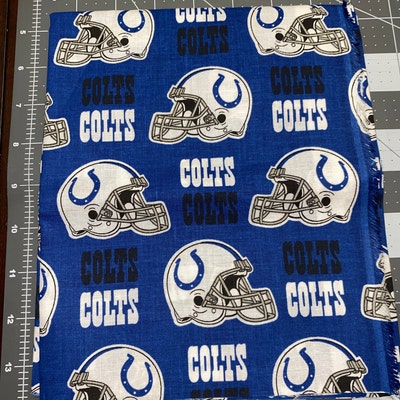 NFL Indianapolis Colts Allover on Blue Football Team Cotton Fabric Sold ...