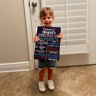First and Last Day of School Sign, Liquid Chalk Dry Erase School Board ...