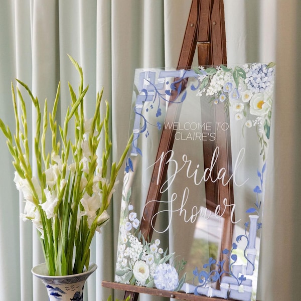 Hand-painted Floral Wedding Sign - Etsy