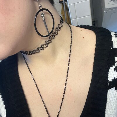 Morgana Necklace Choker Bird Skull Lariat Pendant Witchy Goth Gothic ...