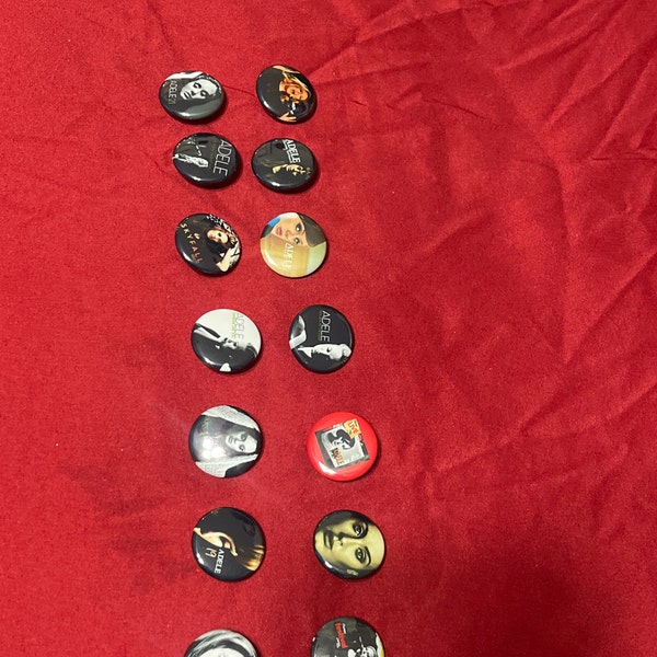 14 Adele Buttons 1 Inch Button Pin Mini LP Vinyl LP Albums 21 Rumour ...