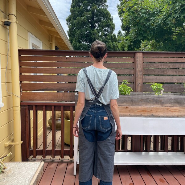 Dark Gray Durable Cotton Canvas Pottery Apron Ceramic Apron Throwing ...