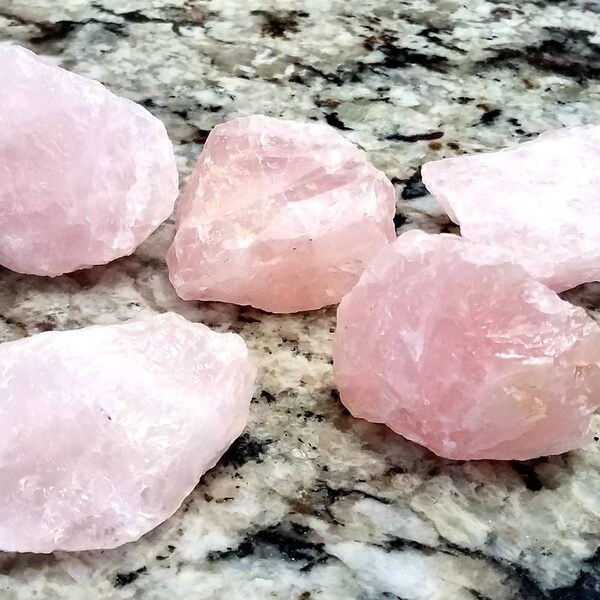 Raw Rose Quartz, Deep Pink Calming Rose Quartz, Energy Vibration of ...