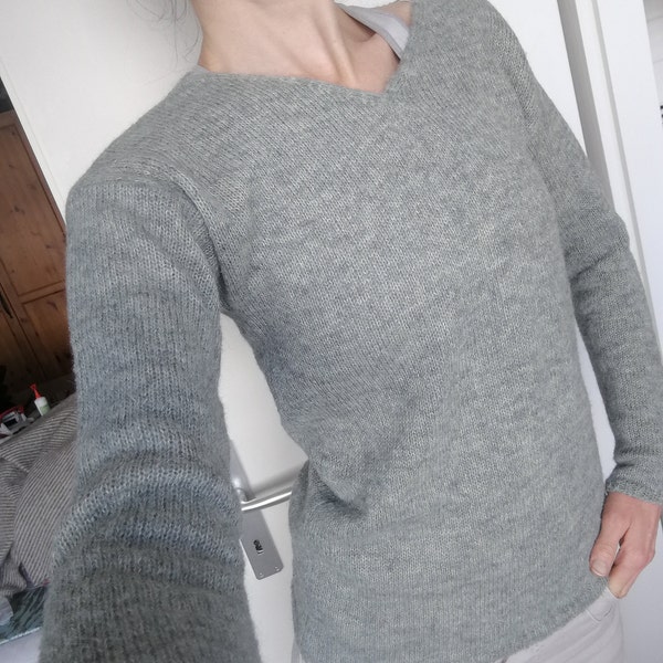 Madeira Pullover - Alpaca Wool Sweater - Hand Knitted Pullover - Silk ...