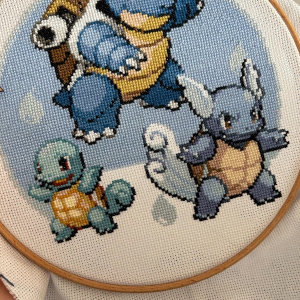 Pokémon Starters Generation 1 Evo Line Cross Stitch Pattern PDF - Etsy