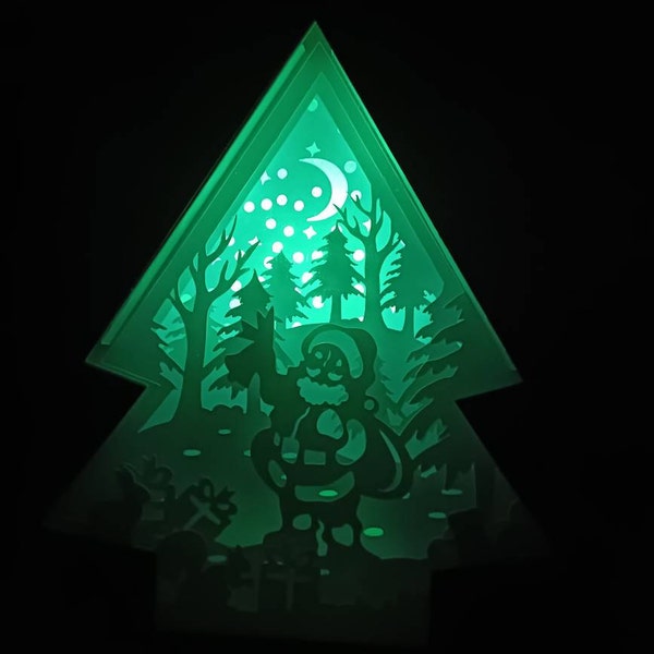 Pack 5 Christmas Tree Shadow Box, Paper Lantern SVG Template , X-mas ...