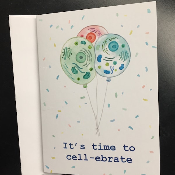Card // Time to Cell-ebrate, Celebration Celebrate Science Joke ...