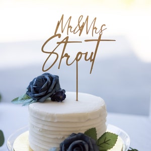 Personalized Wedding Cake Topper / Script Cake Toppers for - Etsy