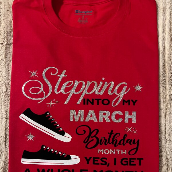 Stepping Into My Birthday Svg, March Queen Svg, March Birthday Svg ...