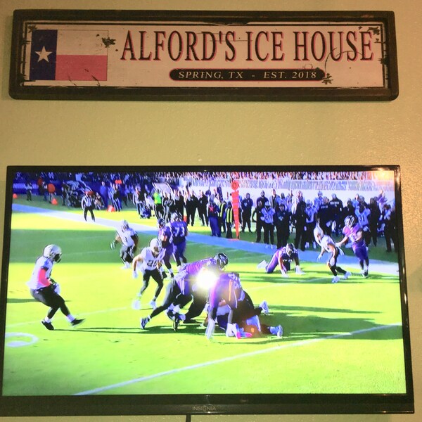 Custom Ice House Est. Date Pub Sign - Rustic Hand Made Vintage Wooden ...