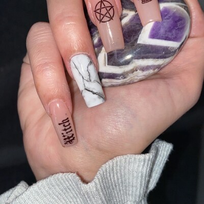 Witch, Witchy, Ouija, Snakes, Moons, Wiccan, Waterslide Nail Decals ...