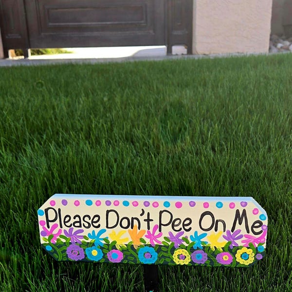 Please No Pooping or Peeing Wood Sign, Weather Protected With Composite ...