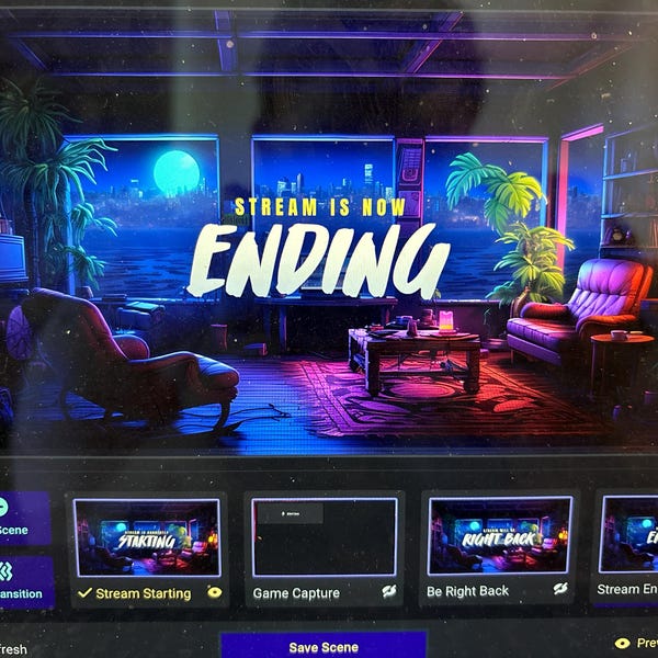 GAMING SETUP Twitch Overlays Kit - Animated Streampack - Low-fi Néon ...