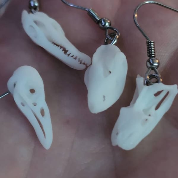 Animal Skull Dangle Earrings | 3D Printed | Mix and Match - Etsy