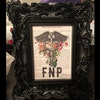 FNP With Flowers Print, Family Nurse Practitioner Gift, Nurse Present ...