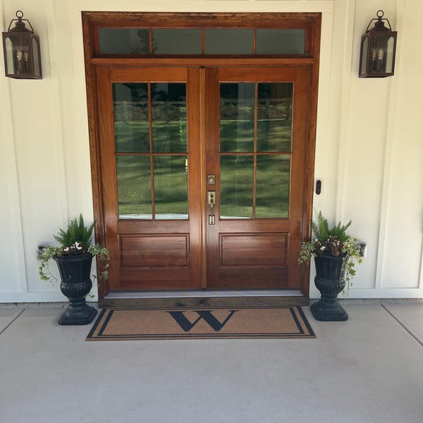 Simple Monogram Door Mat | Wedding Gift | Custom Doormat | Family ...