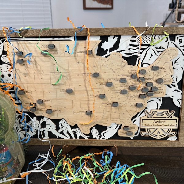 Custom Baseball Stadium Travel Map Tracker, Ballpark Travel Map, MLB ...