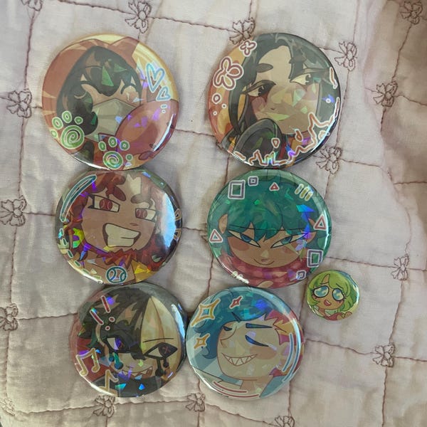 YTTD [your Turn to Die] Holographic Button Pins - Etsy