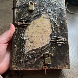 Gothic Diary Grimoire Custom Sketchbookbook of Shadows Spell Book ...