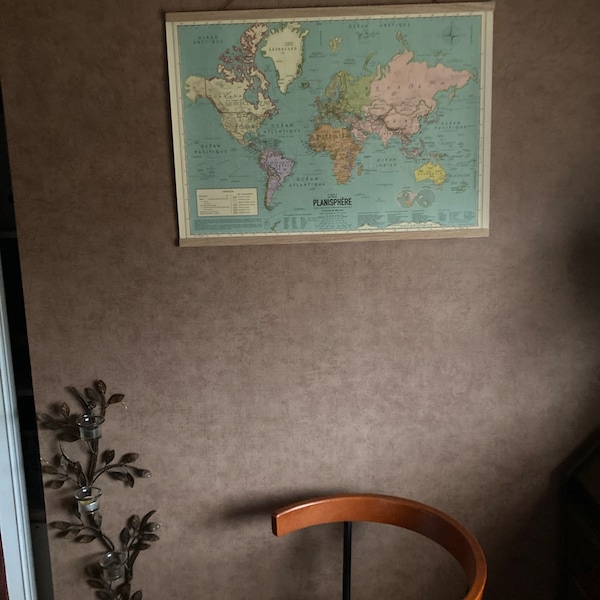 World Map Poster Kit Current, World Map, Planisphere Detailed Vintage ...